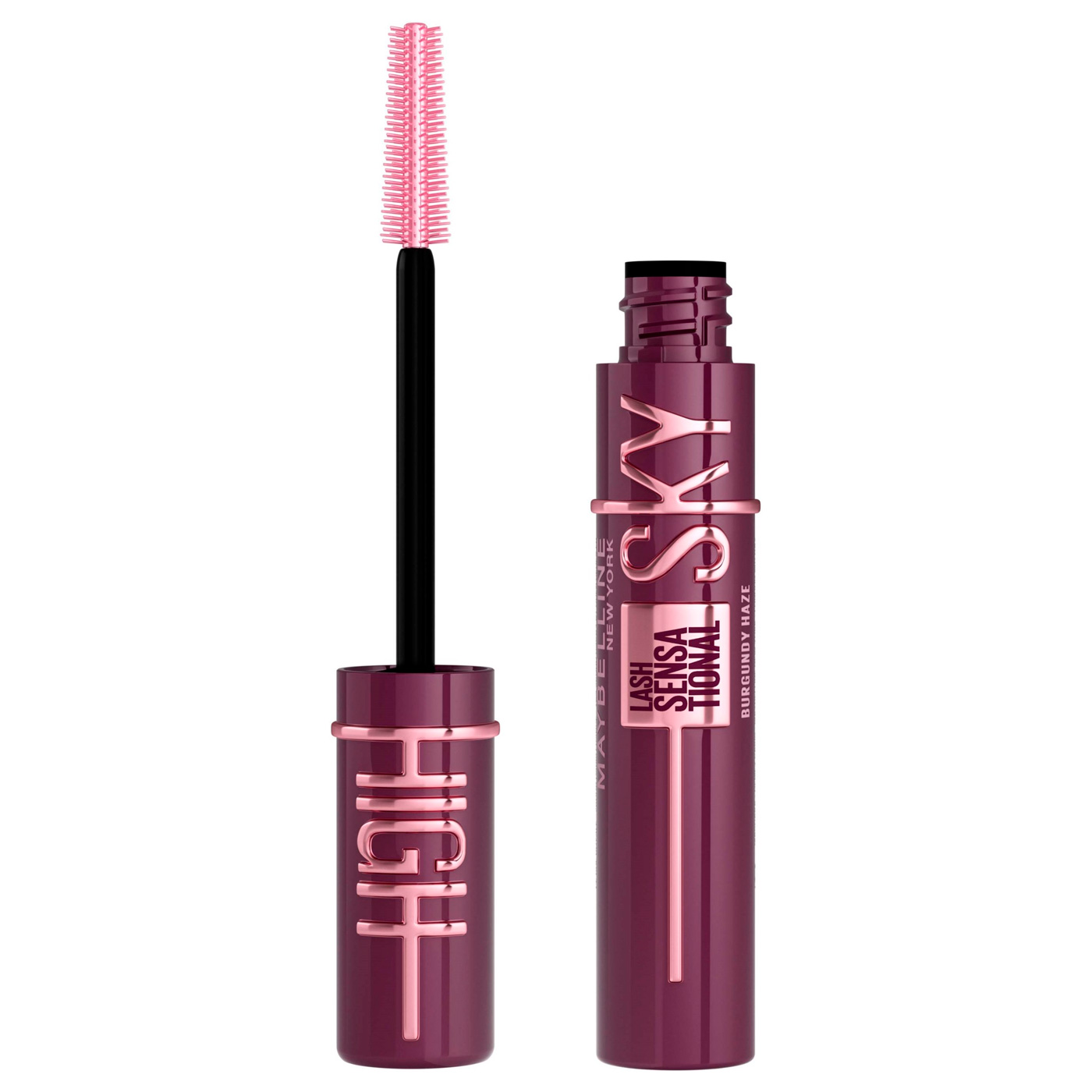 Máscara Sky High Lash Sensational Maybelline Washable Burgundy Haze ...