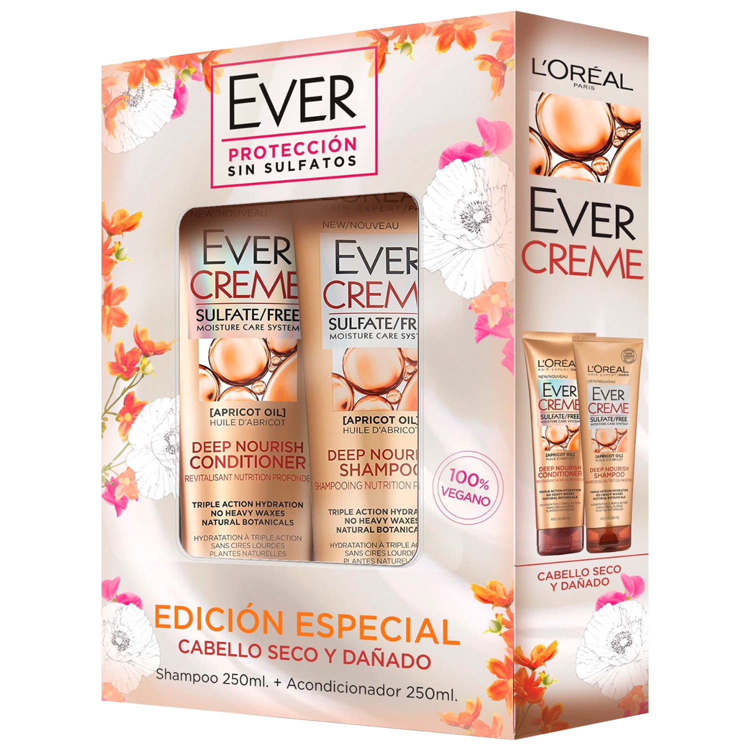 Pack L'Oréal París Ever Cream Deep Nourish Shampoo 250ml ...