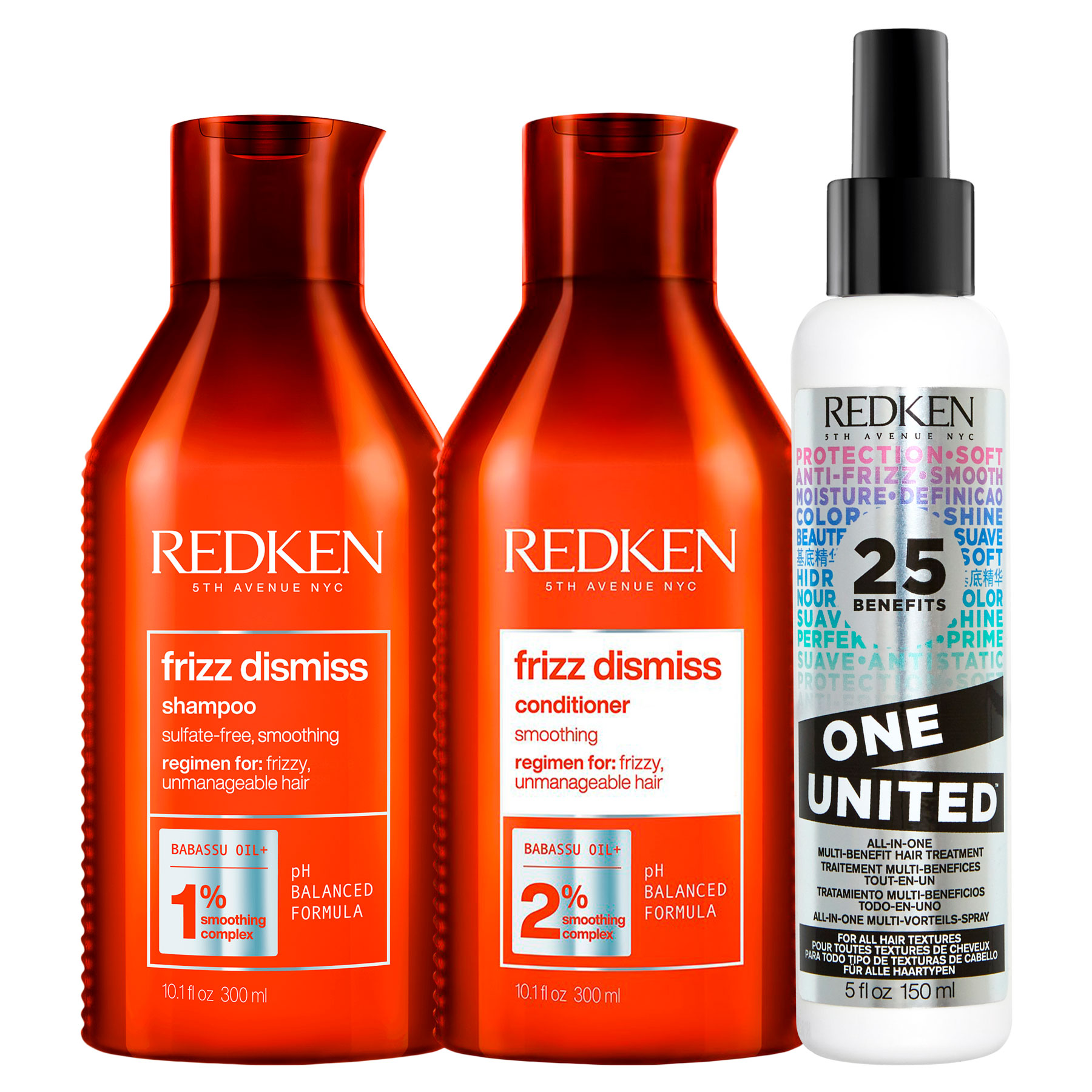 Pack Redken Shampoo Frizz Dismiss 300ml + Acondicionador Frizz Dismiss ...