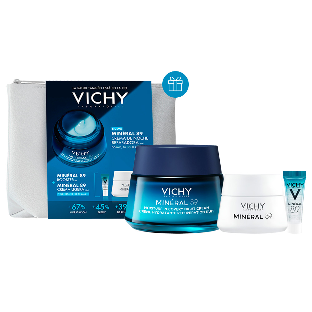 Pack Vichy Mineral 89 Crema Noche 50ml + Sérum 5ml + Crema 15ml ...